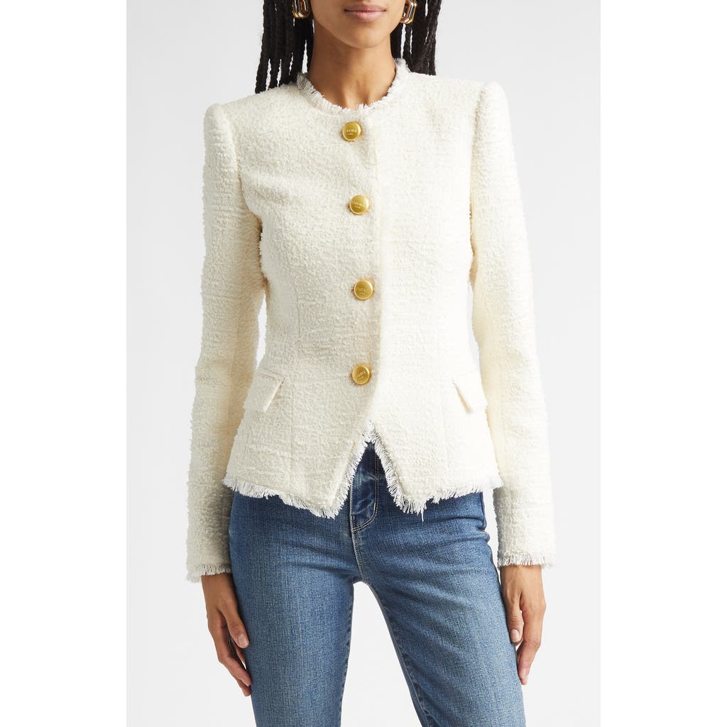 L'AGENCE - Nerina Fringe Bouclé Jacket