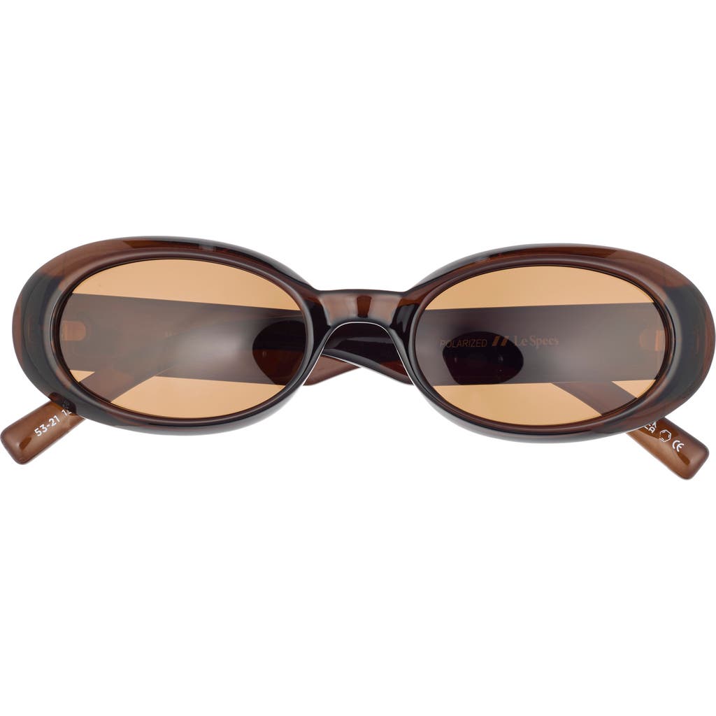 Le Specs - Work It 53mm Polarized Oval Sunglasses