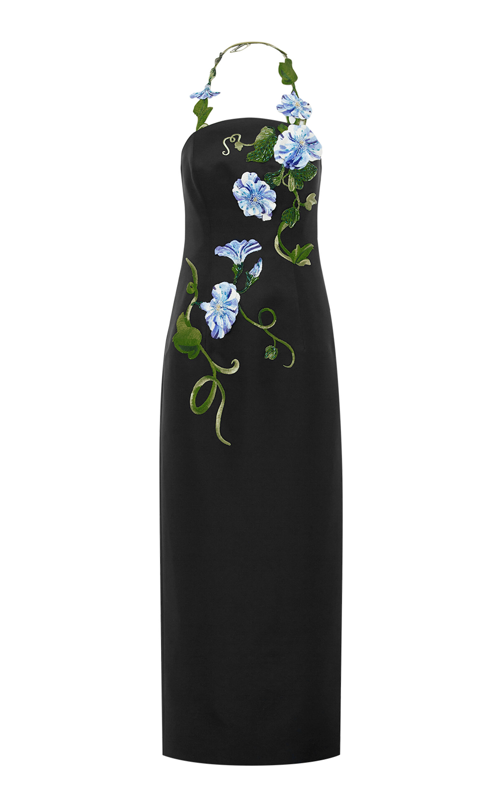 Leo Lin - Ava Appliquéd Bustier Maxi Dress Black AU 6