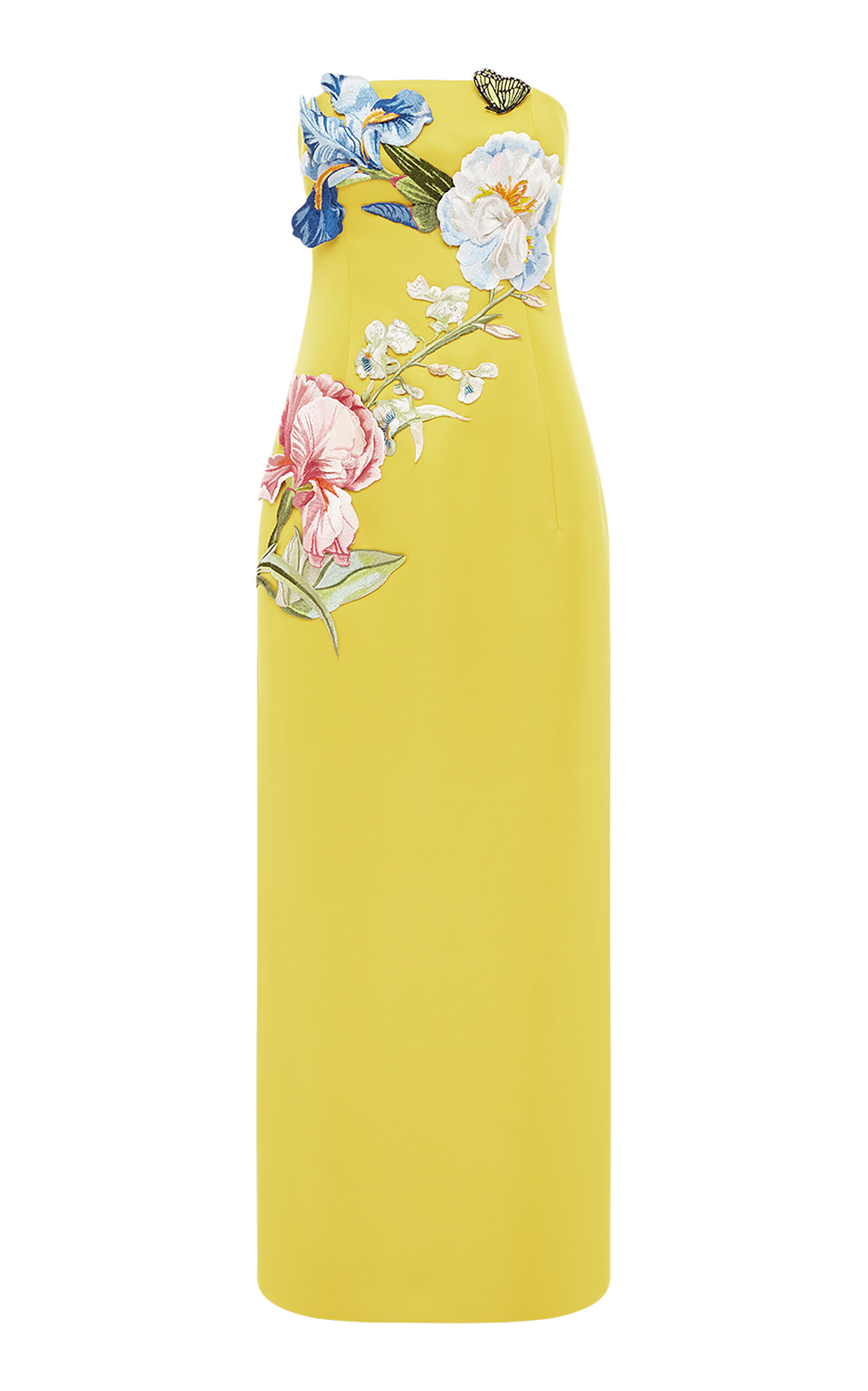 Leo Lin - Rayna FlowerAppliquéd Maxi Dress Yellow AU 8