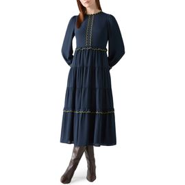 LK Bennett - Natalia Colorblock Long Sleeve Merino Wool & Cotton ...
