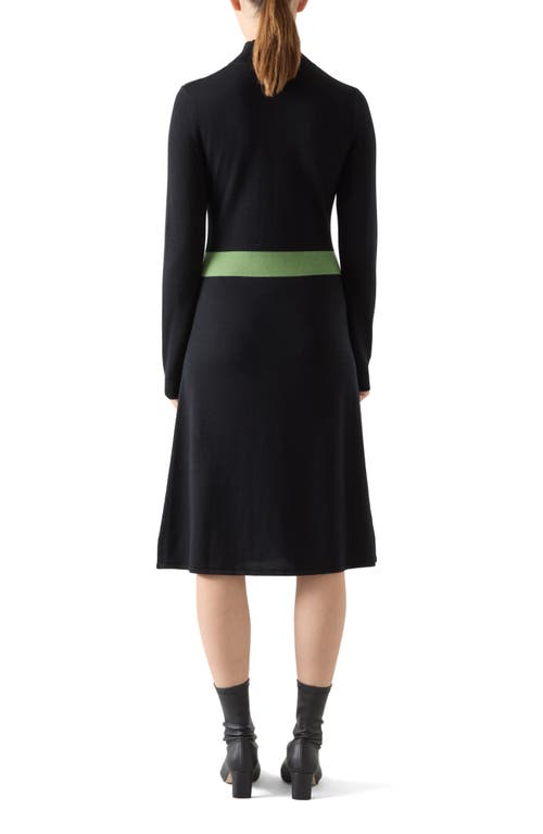 LK Bennett - Natalia Colorblock Long Sleeve Merino Wool & Cotton ...