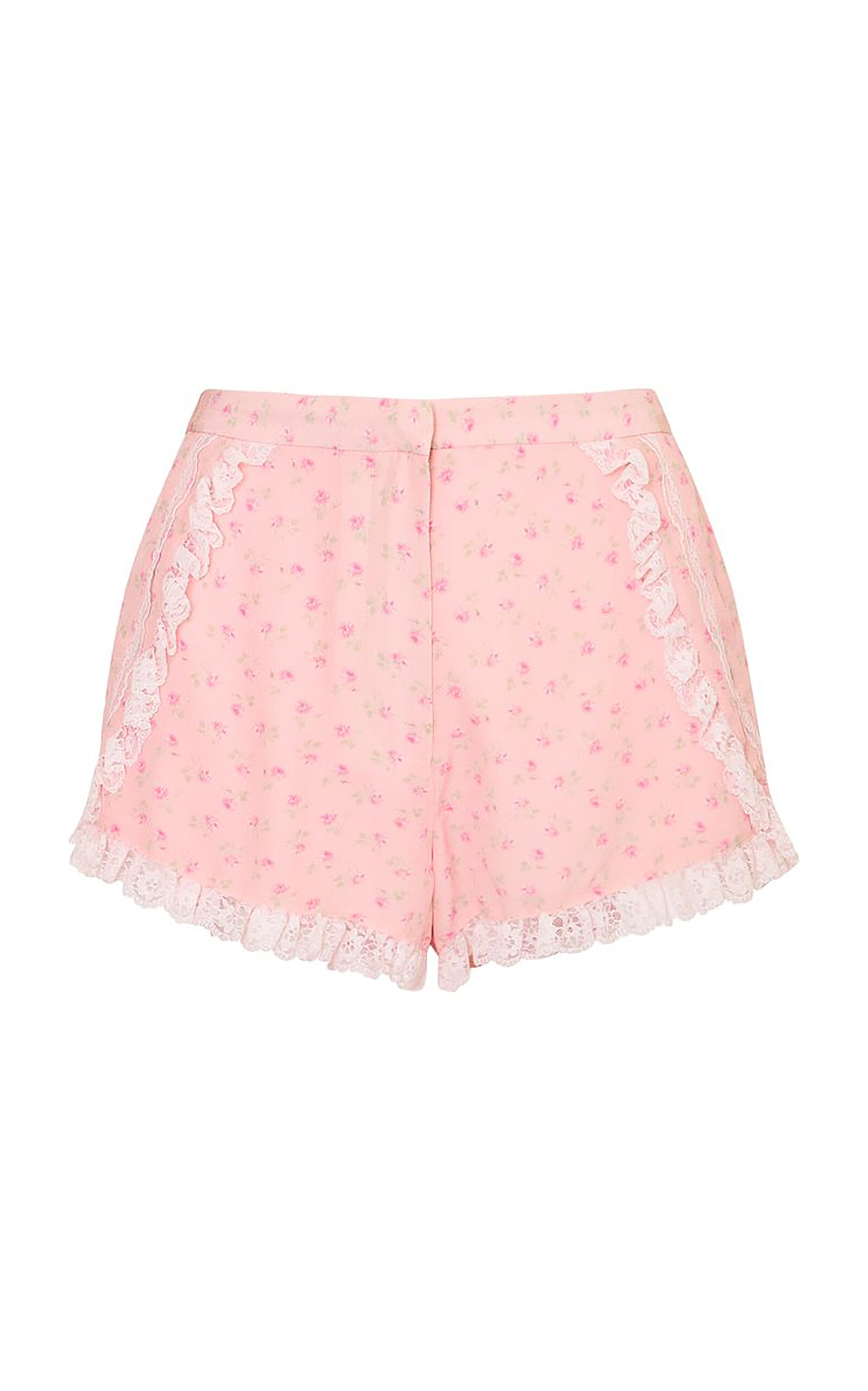 LoveShackFancy - Adna Floral Crepe Shorts