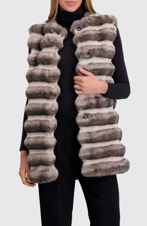 Lyla Grant - Fur-Free Chinchilla (Faux Fur) Horizontal Vest