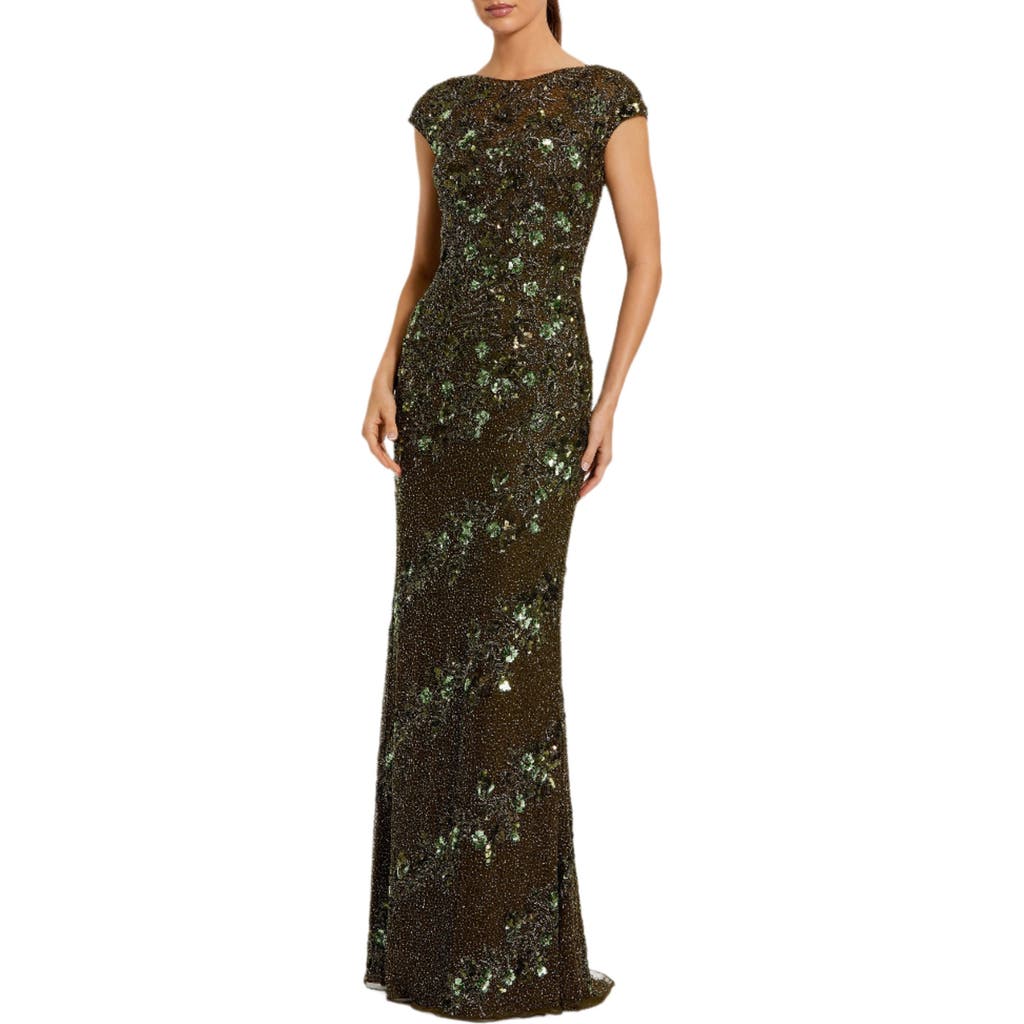 Mac Duggal Beaded Column Gown