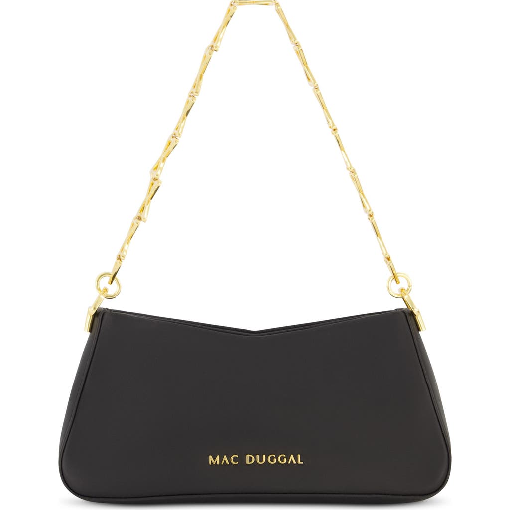 Mac Duggal - Nappa Leather Gold Strap Shoulder Bag