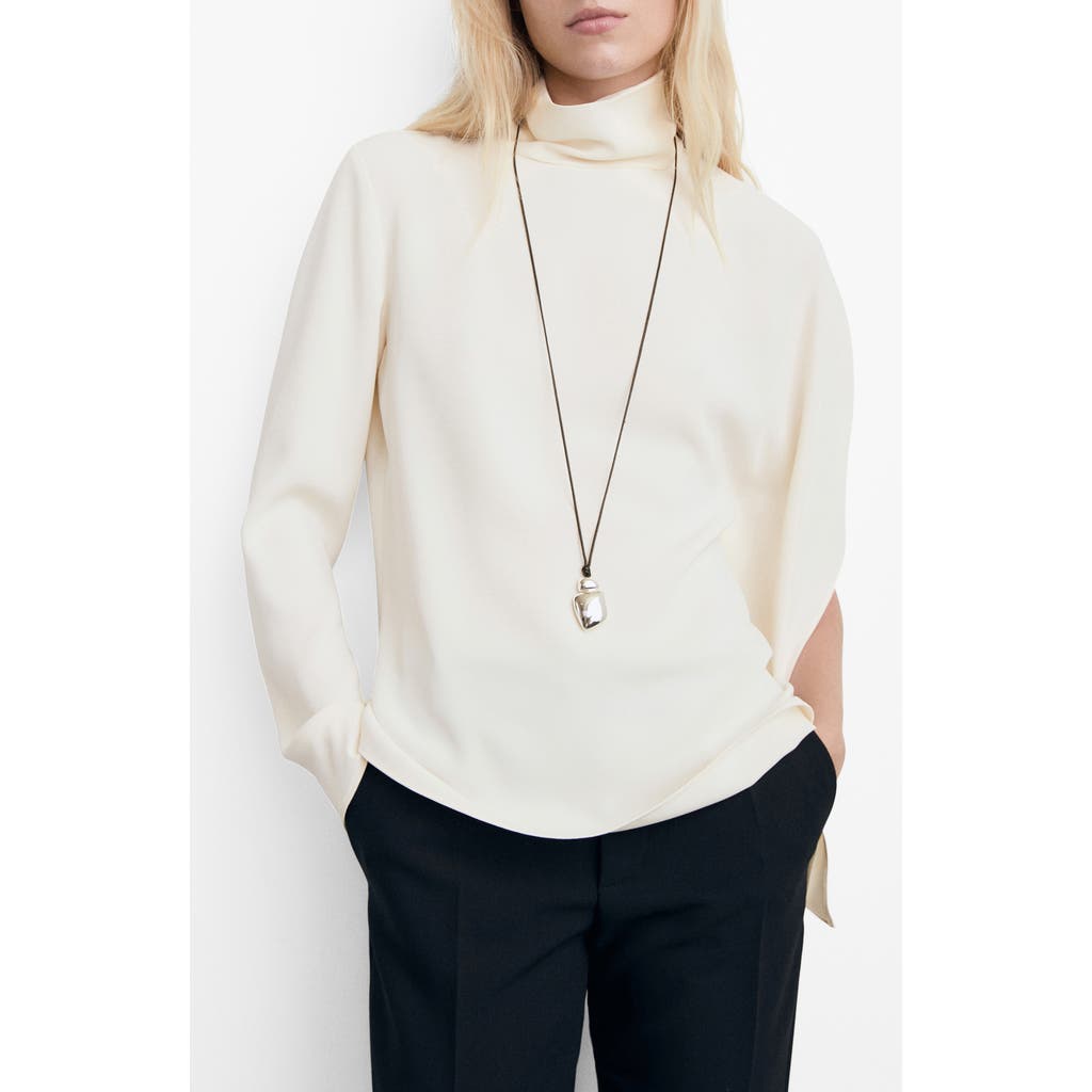MANGO - Asymmetric High Neck Top
