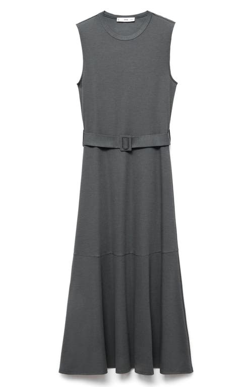 MANGO - Belted Sleeveless Midi Dress