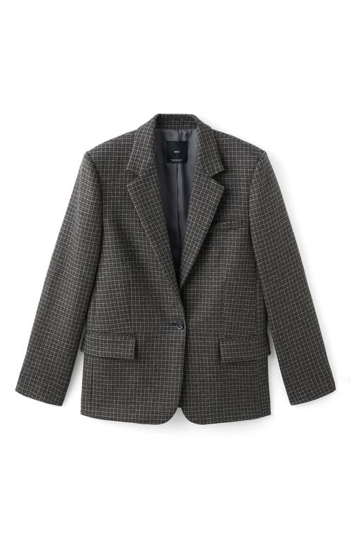 MANGO - Check Wool Blend Blazer