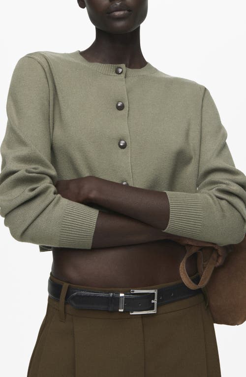 MANGO - Crewneck Crop Cardigan