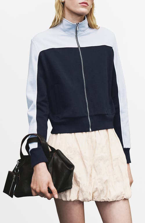 MANGO - Two-Tone Zip Front Jacket