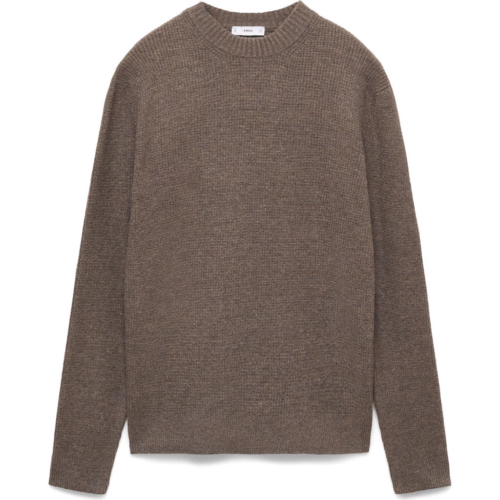 MANGO - Waffle Texture Crewneck Sweater