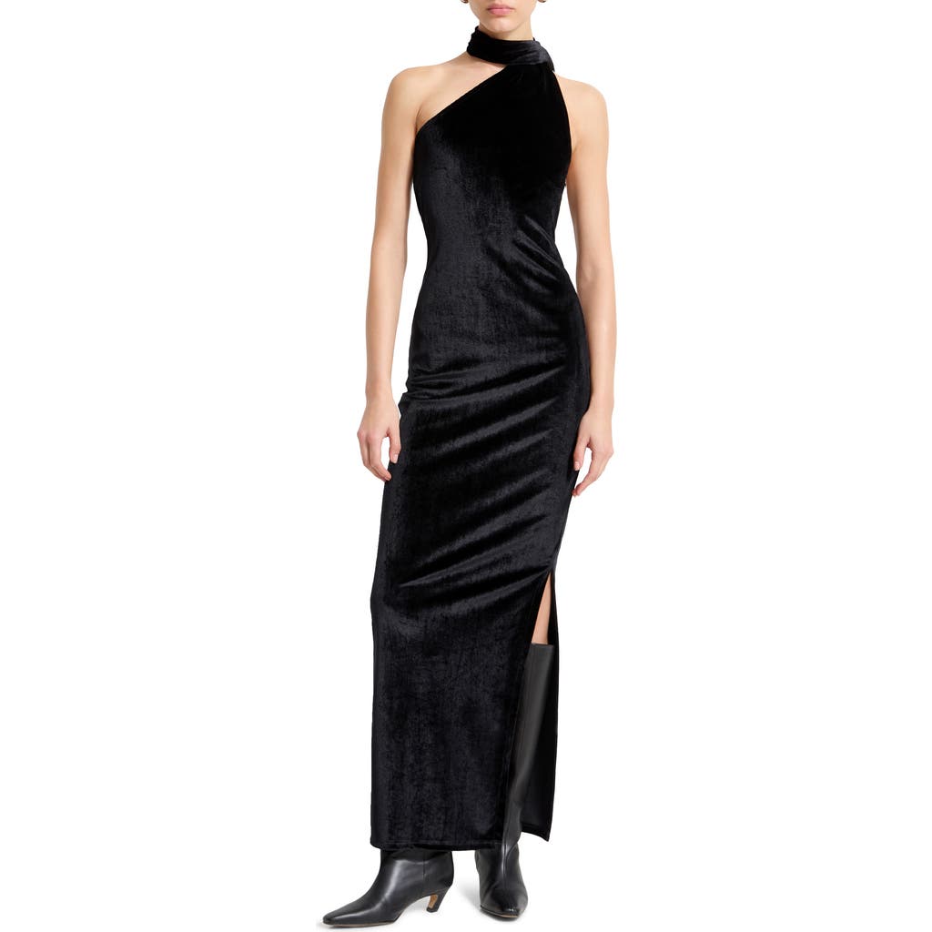 Marcella - Manhattan One-Shoulder Velvet Gown