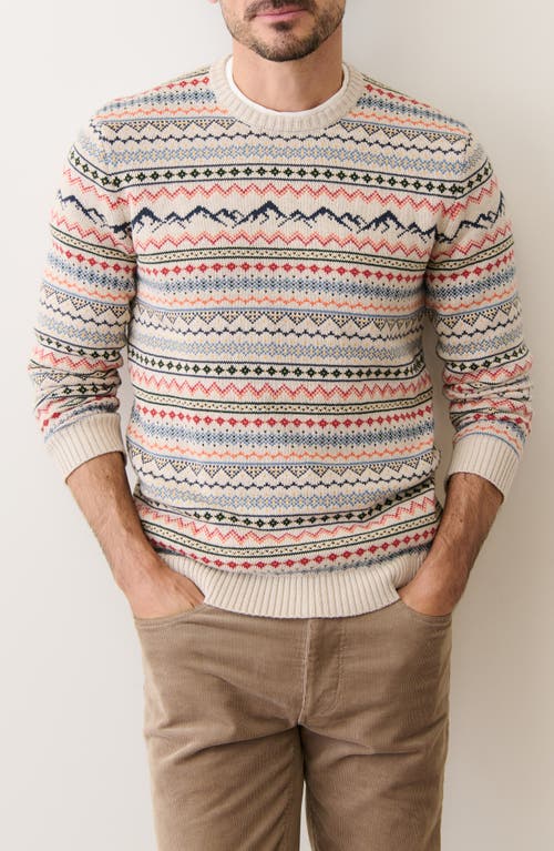 Marine Layer - Fair Isle Organic Cotton Blend Crewneck Sweater