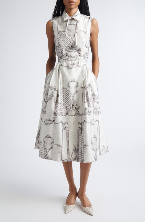 Max Mara - Ambuto Print Sleeveless Fit & Flare Dress