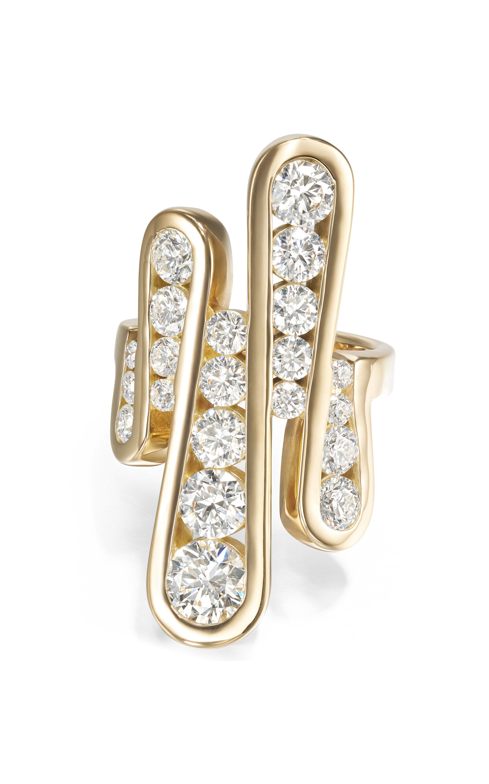 Melissa Kaye - Daphne Joy Large 18K Yellow Gold Diamond Ring Gold