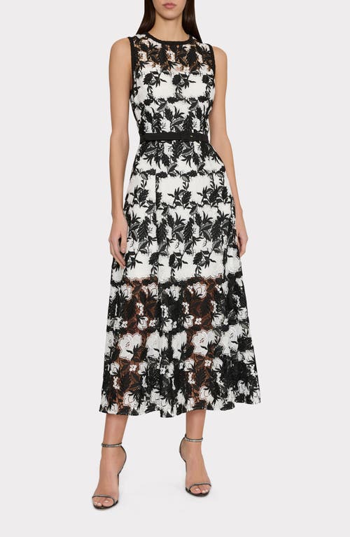 Milly - Paloma Two Tone Lace Sleeveless Maxi Dress