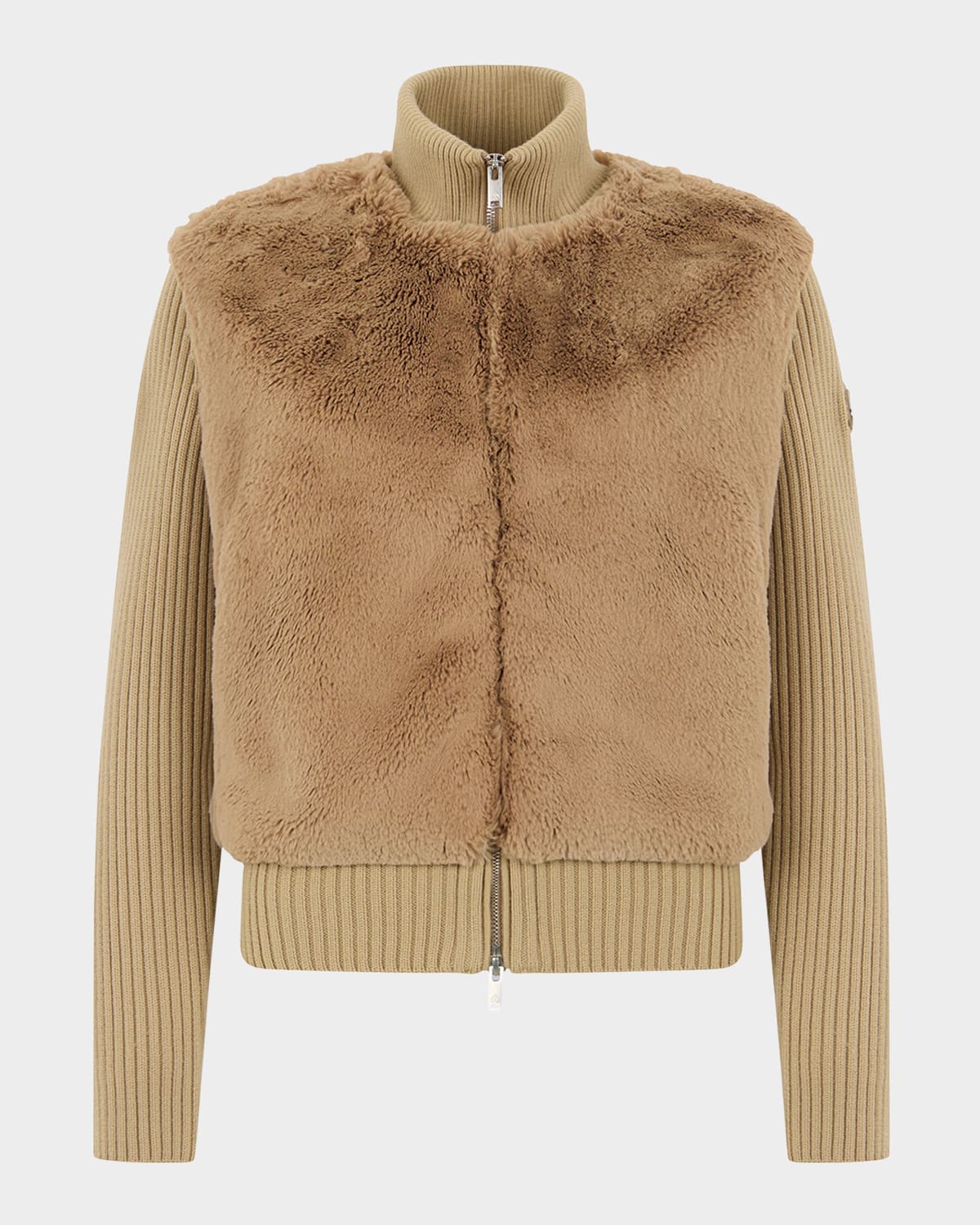 Moose Knuckles - Dua Bunny Faux Fur Sweater Jacket