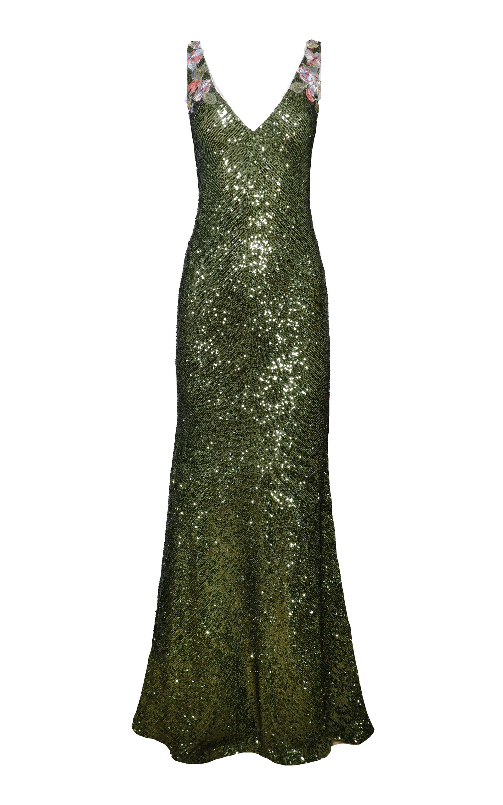Naeem Khan - StretchSequin Gown Multi