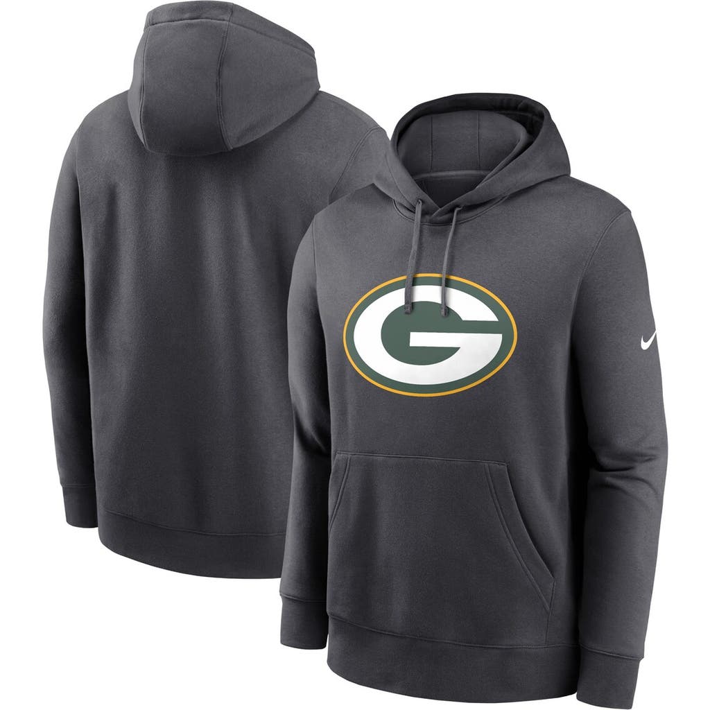 Nike - Men's Anthracite Green Bay Packers Primetime Club Logo Hoodie