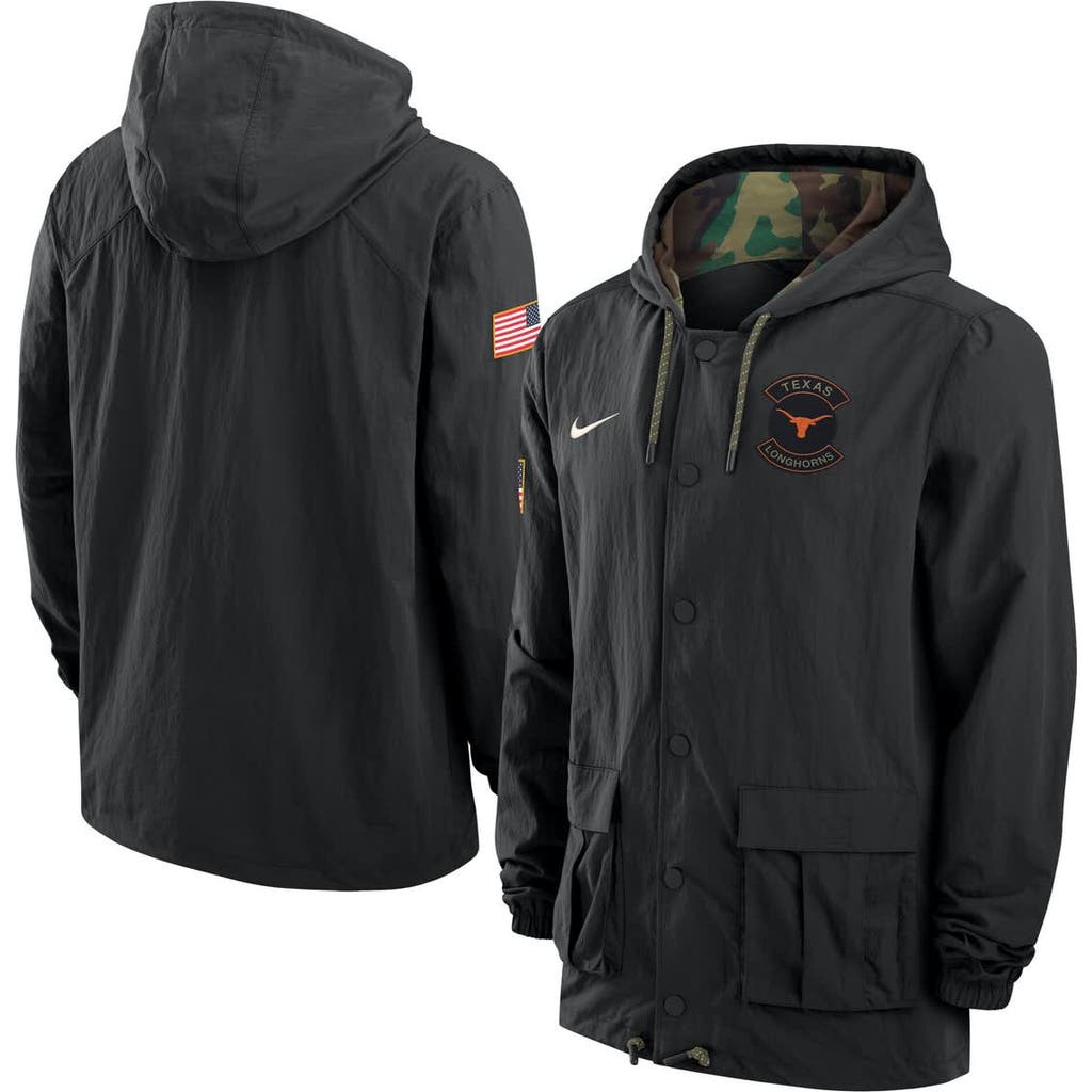 Nike - Men's Black Texas Longhorns 2025 NCAA Military Appreciation Full ...
