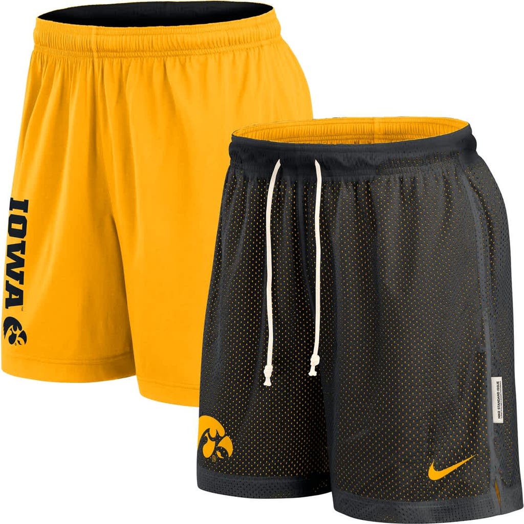 Nike - Men's Black/Gold Iowa Hawkeyes Courtside Standard Issue Dri-FIT ...