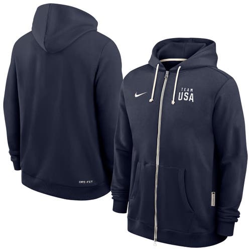 Nike - Men's Navy Team USA Standard Issue Dri-FIT Full-Zip Hoodie
