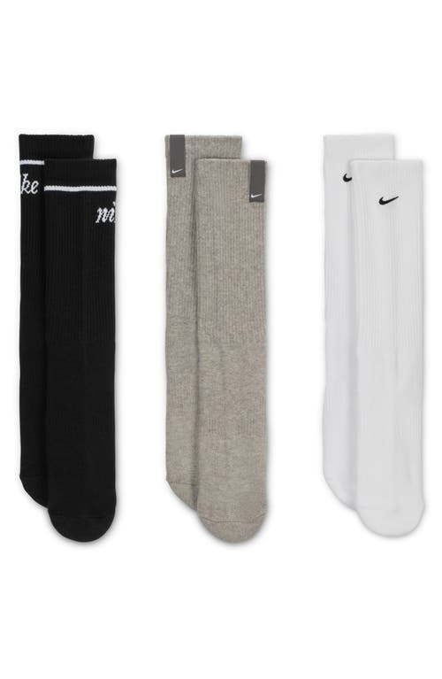 Nike - Assorted 3-Pack Dri-FIT Everyday Plus Cushioned Crew Socks