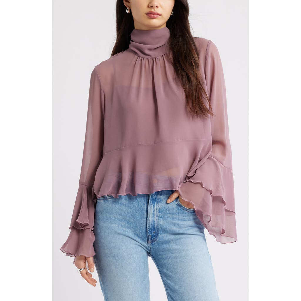 Open Edit - High Neck Chiffon Top