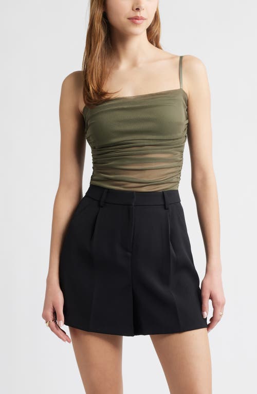 Open Edit - Ruched Mesh Camisole