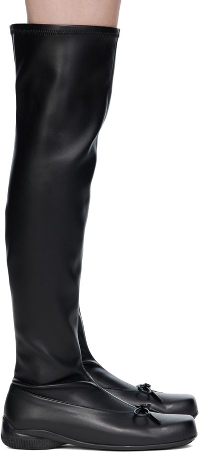 OPEN YY - Black Thigh High Ballet Boots