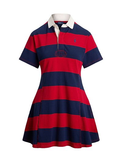 Polo Ralph Lauren - Women's Striped Jersey Fit & Flare Rugby Dress