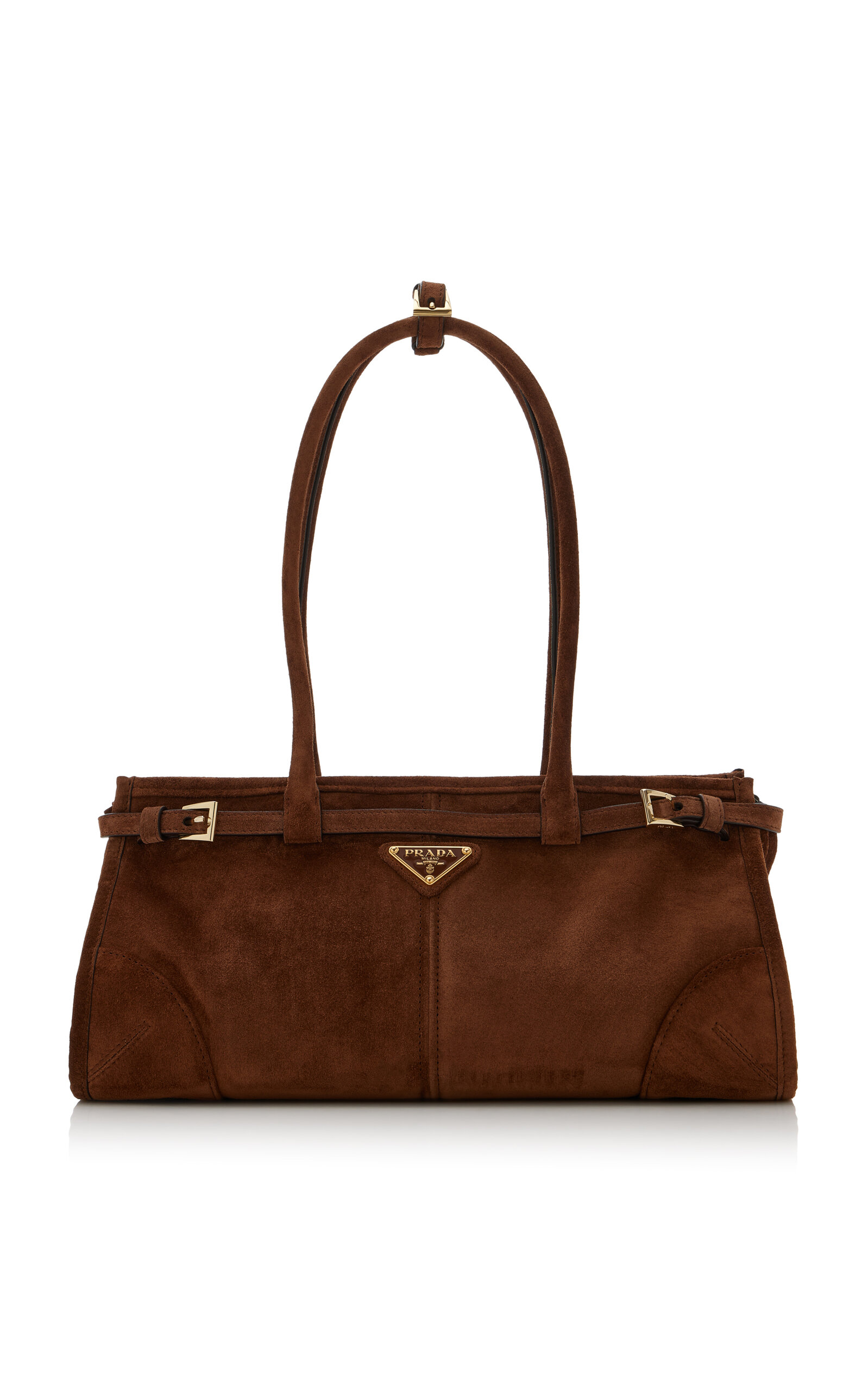Prada - Bonnie Small Suede Bag Brown OS