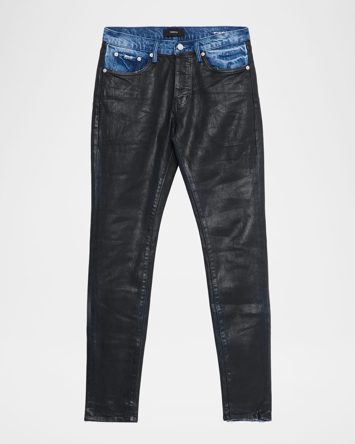 PURPLE - Men's Denim Coated Skinny Jeans