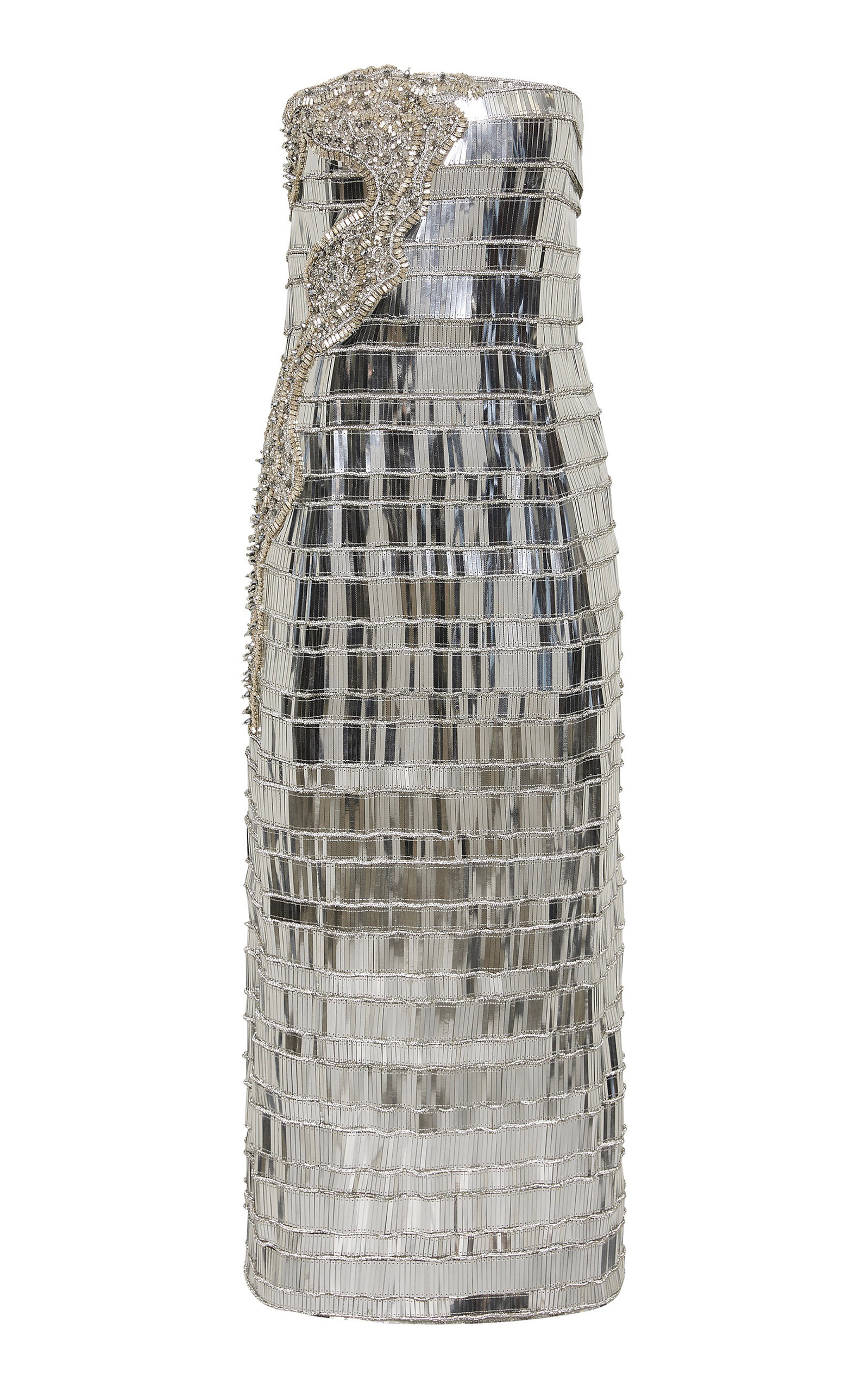 Rachel Gilbert - Ariel Metallic Column Gown