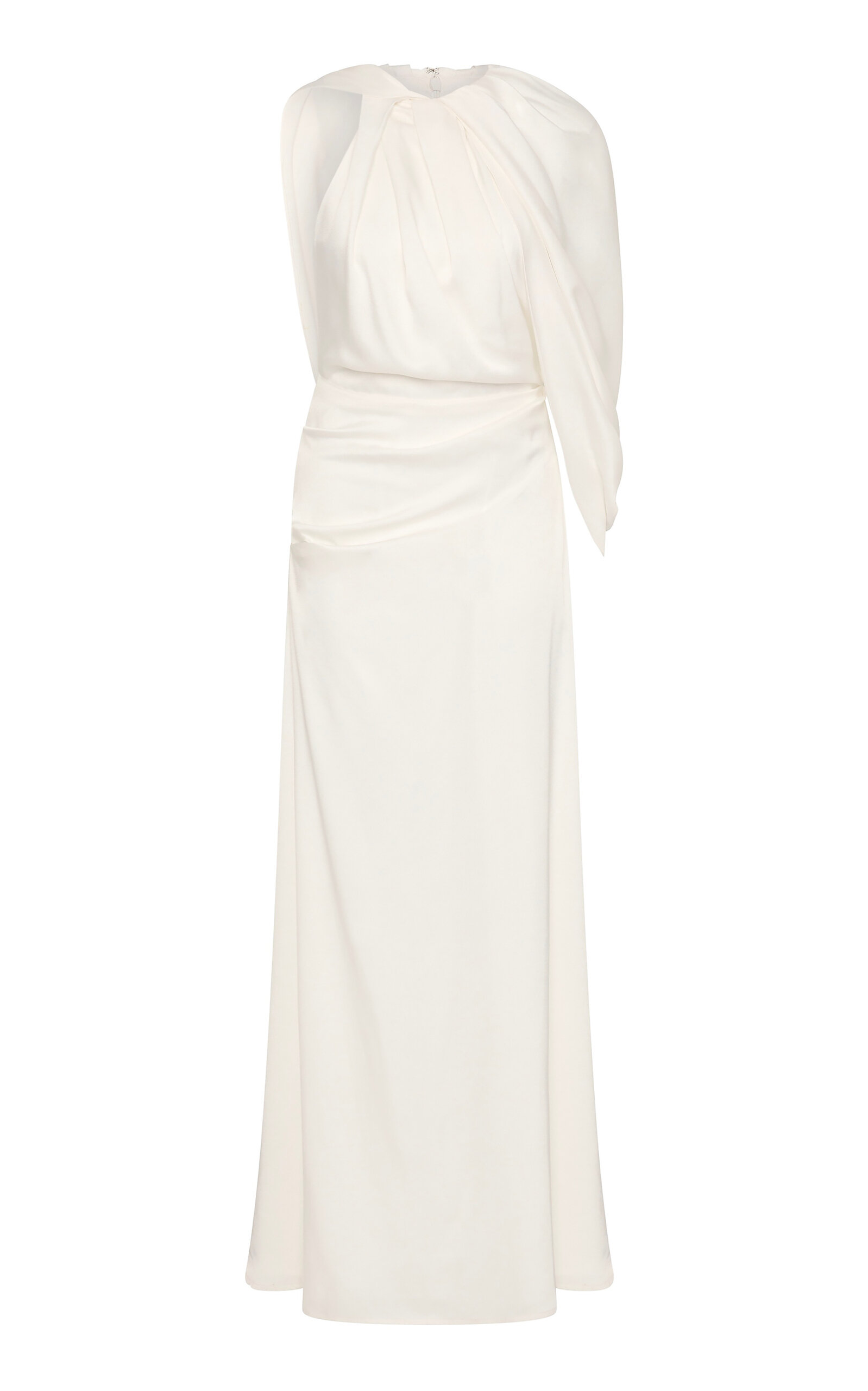 Rachel Gilbert - Hallie Draped Halter Gown White