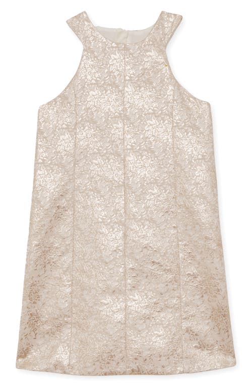 Reiss - Kids' Celia Metallic Floral Jacquard Party Dress