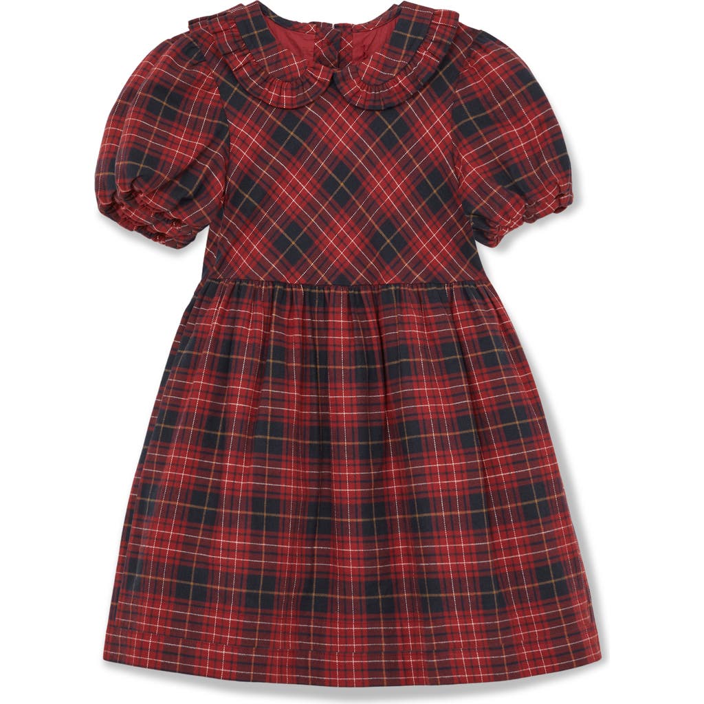 Reiss - Kids' Demi Plaid Collared Cotton Dress