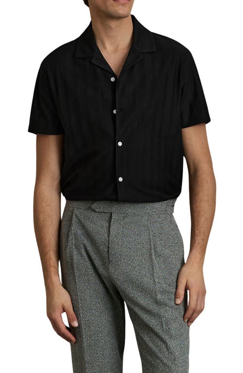 Reiss - Sampson Textured Stripe Camp Shirt
