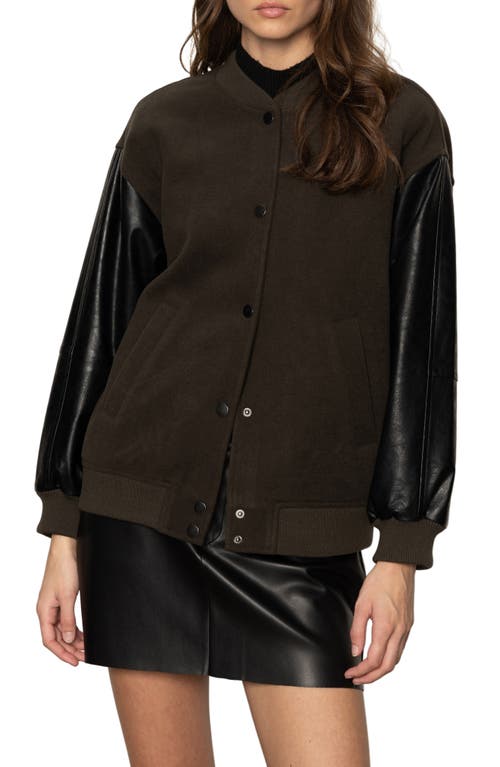 Sanctuary - Club Mixed Media Varsity Jacket
