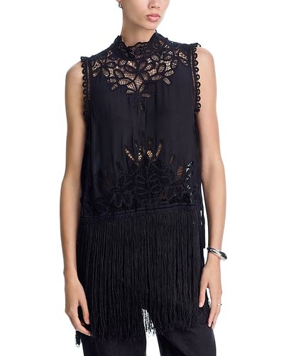 Sea - Adelina Lace Fringe Top