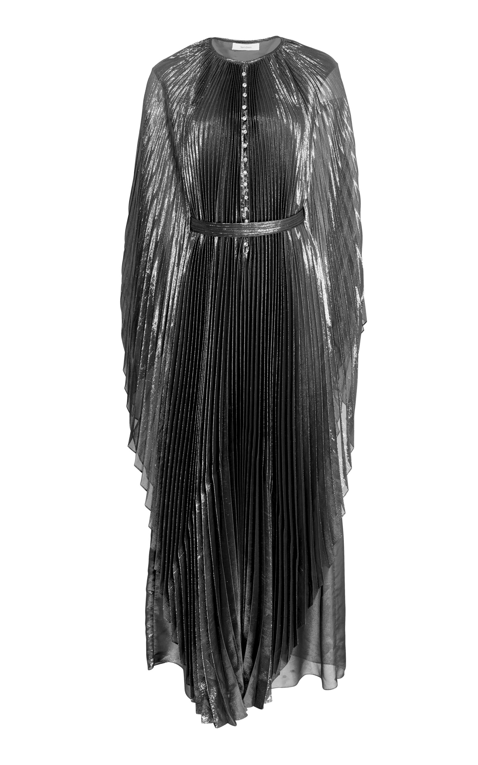 SemSem - Pleated Lamé Caftan Dress