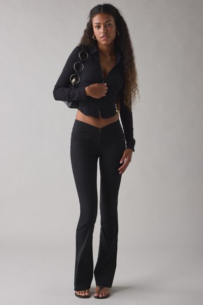 Silence + Noise - Hailey Zip-Up Slim Shirt Top in Grey, Women's at ...