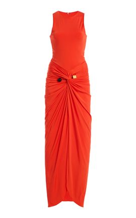 Silvia Tcherassi - Alana Fringe-Trim One-Shoulder Maxi Dress