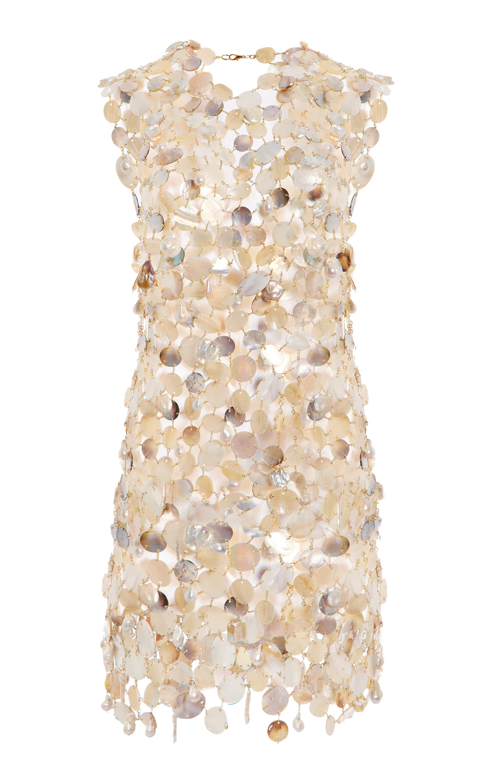 SIMKHAI - Auralie Shell Mini Dress White