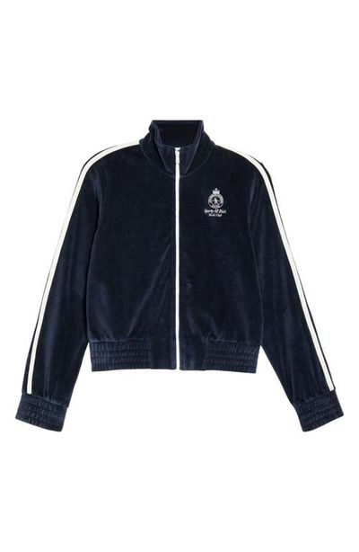 Sporty & Rich - Elio Crown Tennis Cotton Velour Track Jacket