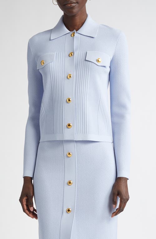 ST. JOHN - Mixed Stitch Flatback Rib Jacket