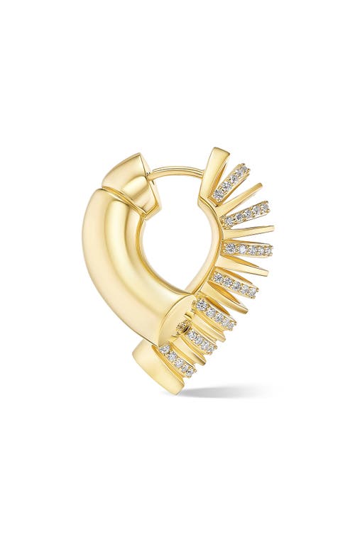 TABAYER - Oera Half Rib Diamond Hoop Earrings