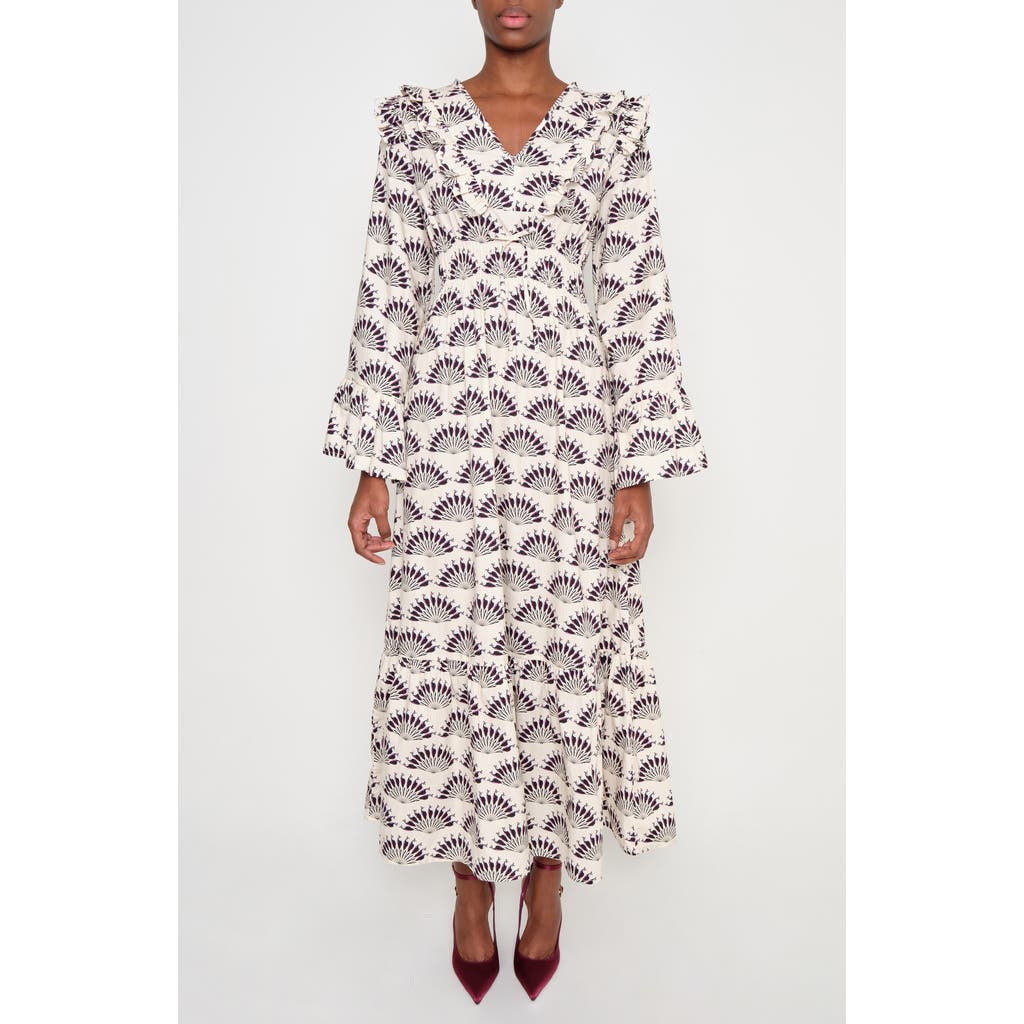 The Lulo Project - The Chaos Petal Print Long Sleeve Maxi Dress