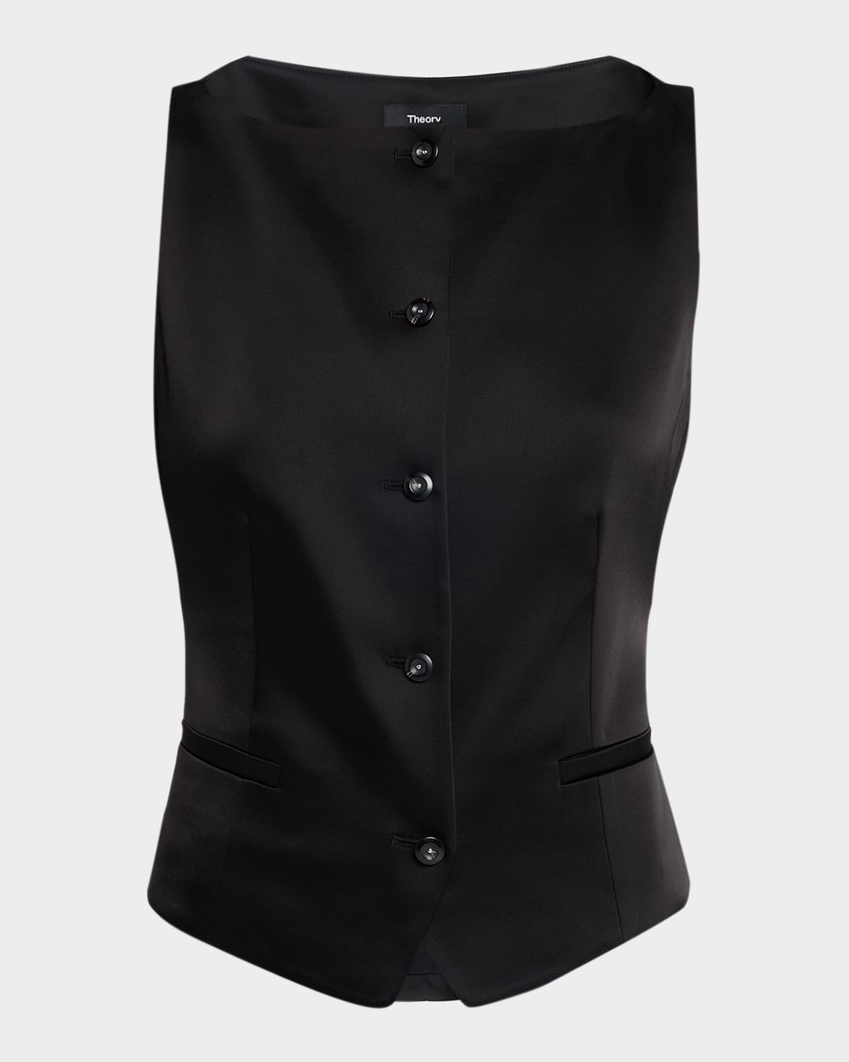 Theory - Satin Boat-Neck Vest